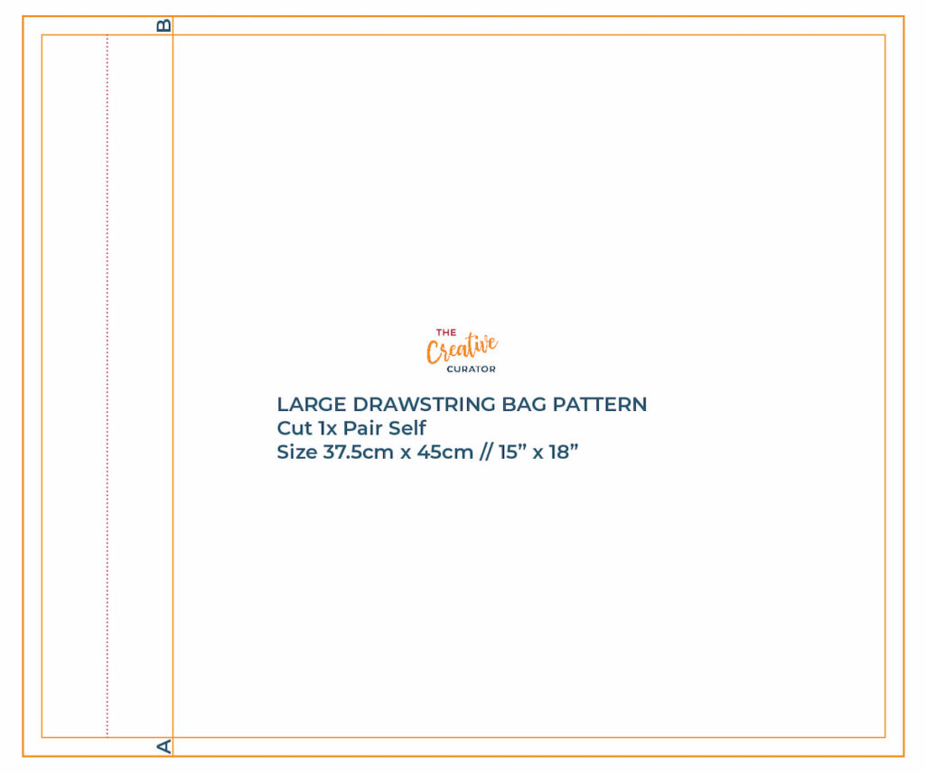 DIY Large Drawstring Bag Tutorial (+ FREE Pattern) - The Creative Curator